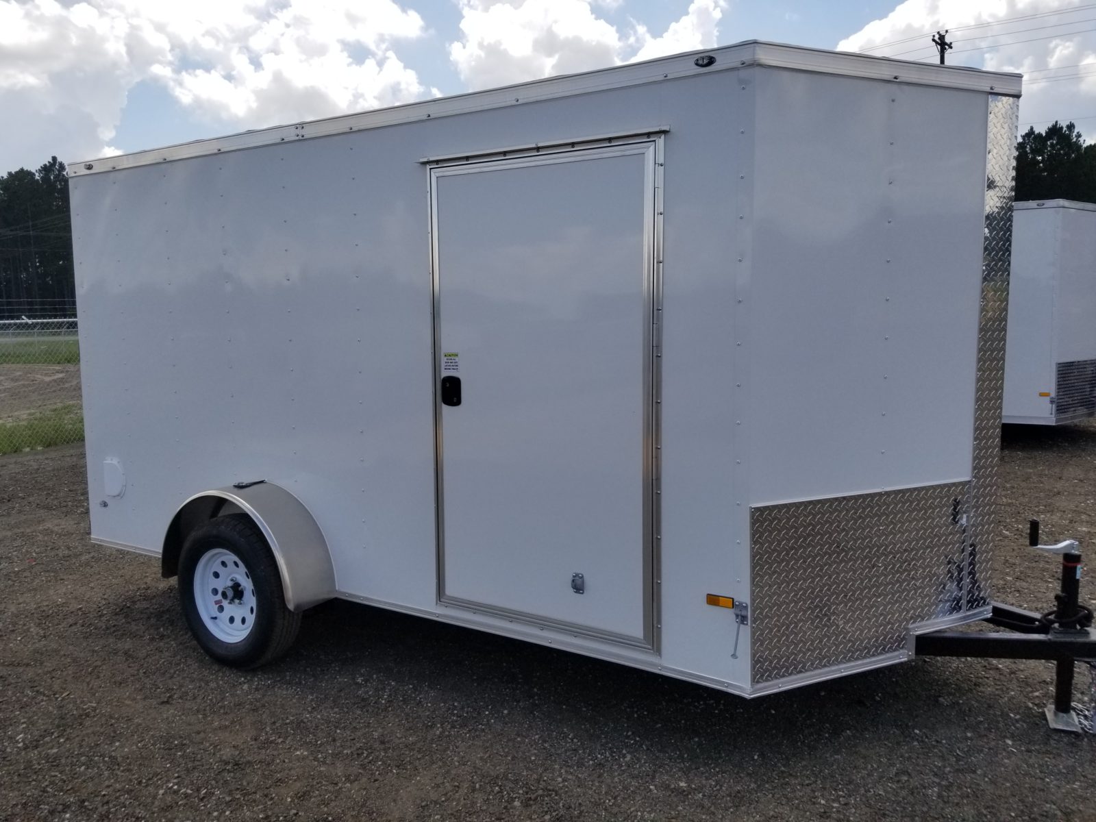 Enclosed Trailer 6x12 White Single Axle ad 20 USA Cargo Trailer Enclosed Trailer 6x12 White Single Axle ad 20 USA Cargo Trailer