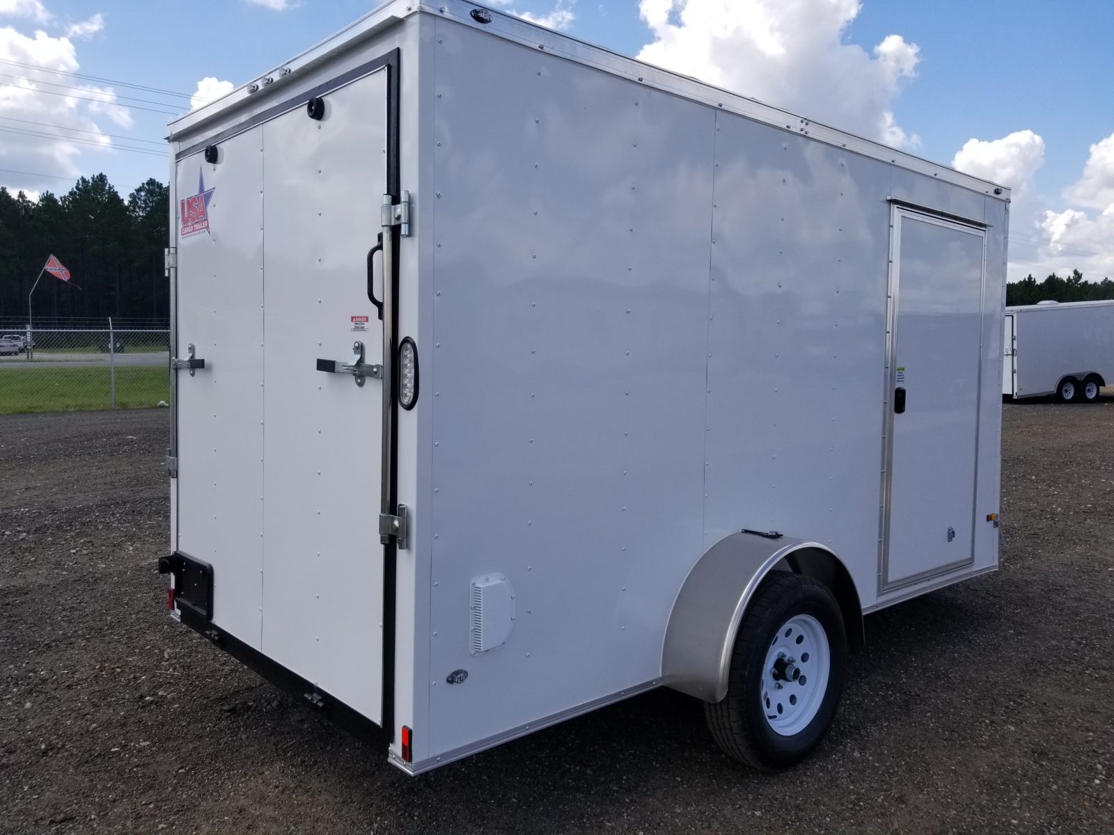 Enclosed Trailer 6x12 White Single Axle ad 20 USA Cargo Trailer Enclosed Trailer 6x12 White Single Axle ad 20 USA Cargo Trailer