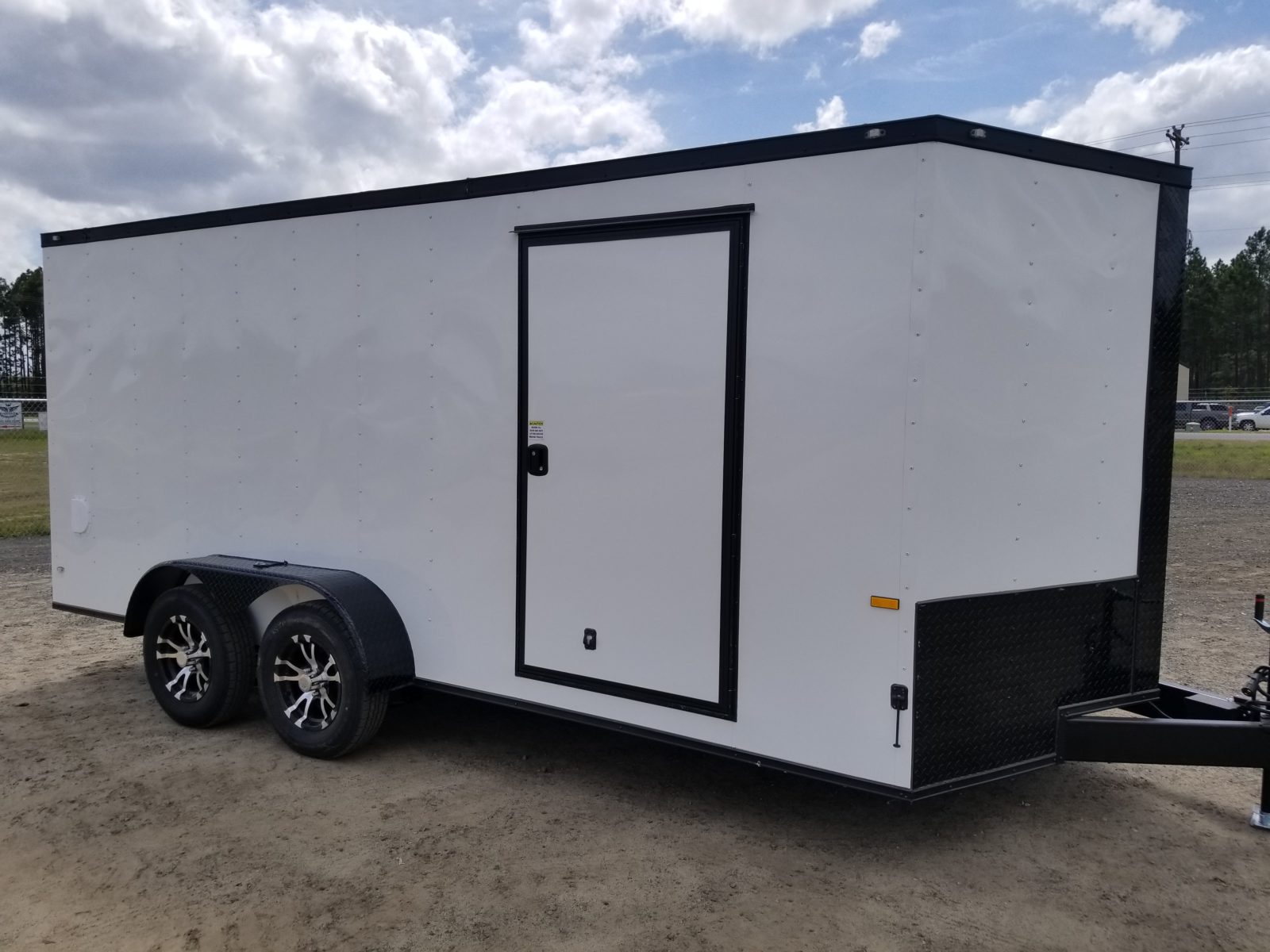 Enclosed Black Out Trailer 7 X 16 White ad 105 USA Cargo Trailer