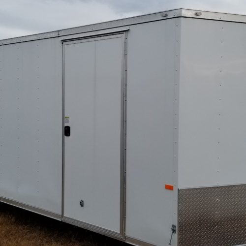 Enclosed Trailer 8.5x24 White 5200 (ad 210) - USA Cargo Trailer
