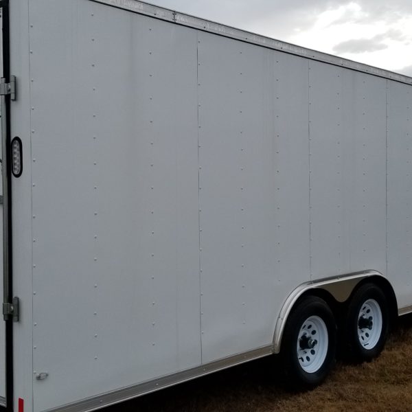Enclosed Trailer 8.5x24 White 5200 (ad 210) - USA Cargo Trailer